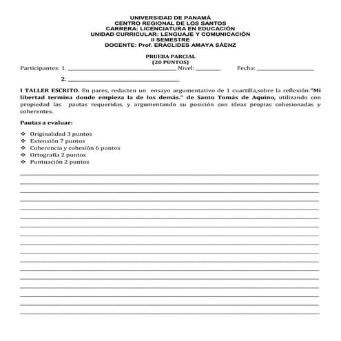 Prueba contextualizada eraclides | DOCX