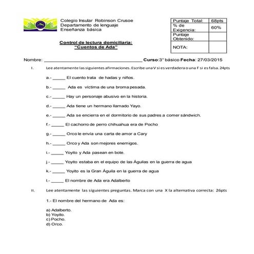 Prueba cuentos de ada | DOCX