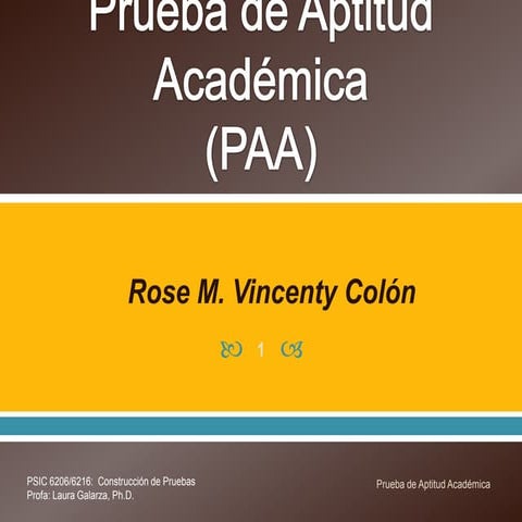 Prueba de Aptitud Académica | PPTX