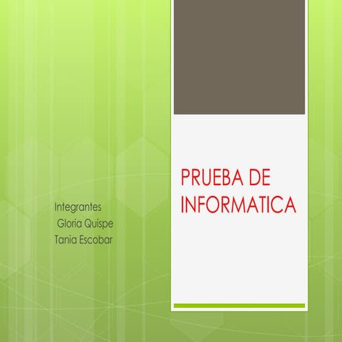 Prueba de informatica | PPTX | Shareware and Freeware | Computer Software and Applications