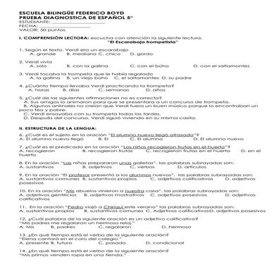 Prueba diagnostica de español.pdf