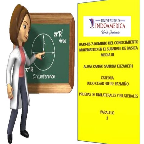 Pruebas de unilaterales y bilaterales | PPTX