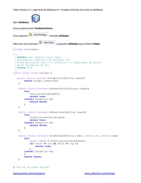 Codificacion de clases en java con NetBeans | PDF