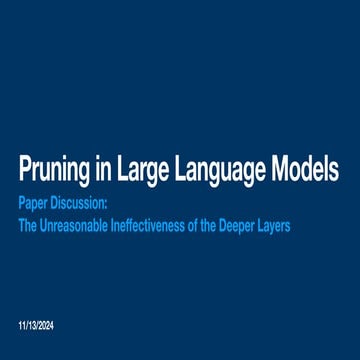 社内勉強会資料pruning In Large Language Models Ppt