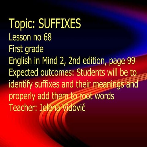 Suffixes | PPT