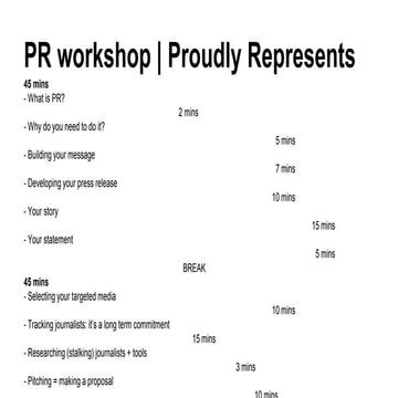 PR workshop | PPT
