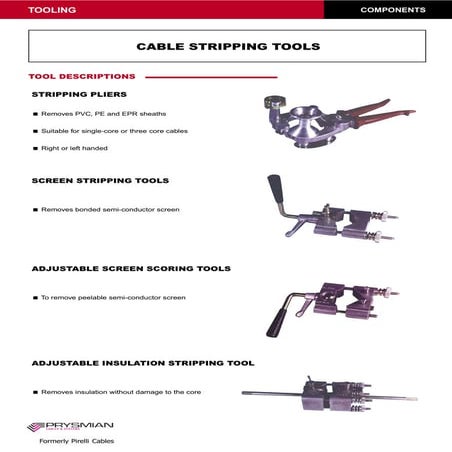 XLPE Insulation Removal Tools for High Voltage Cables | PDF