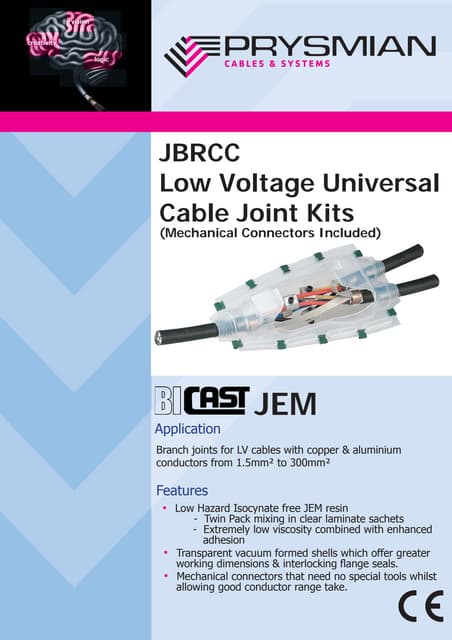 Prysmian JUJCC Low Voltage LV Industrial Cable Joint Kits | PDF