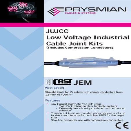 Prysmian JUJCC Low Voltage LV Industrial Cable Joint Kits | PDF