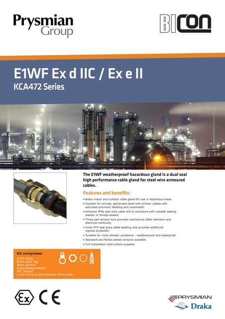 Hawke Universal Cable Glands - Installation Instruction | PDF