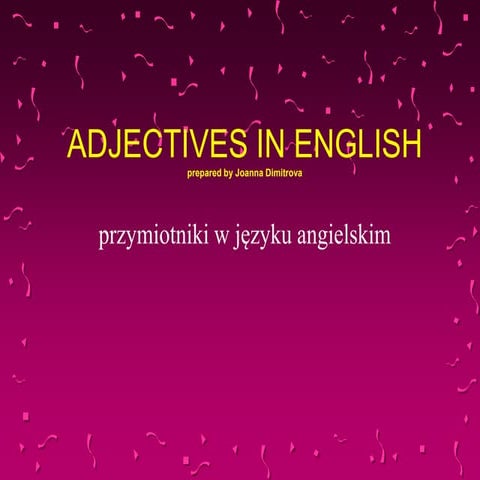 Przymiotniki | PPT