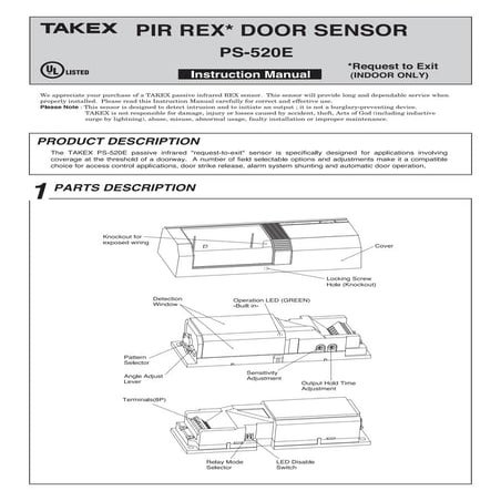 Takex PS-520E Instruction Manual | PDF