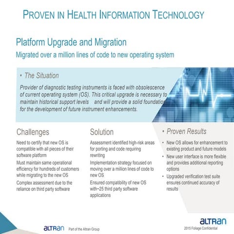 Altran platform upgrade and migration | PPTX