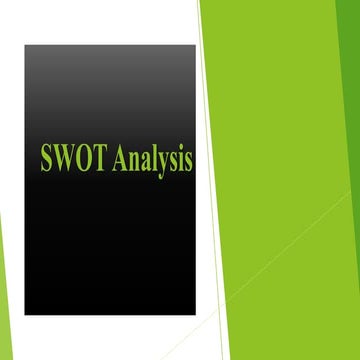 Swot Analysis- Coca Cola Company | PPTX