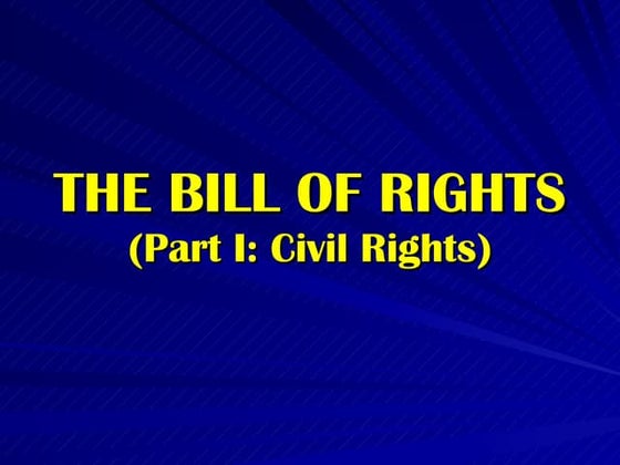 Summary Bill or RIGHTS Article 3 Section 1-22 | PDF