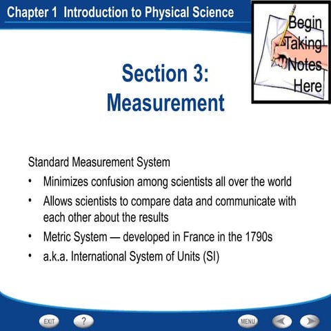 Physical Science Chapter 1.3 Measurements | PPT