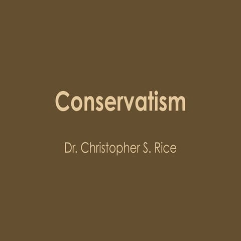 Conservatism | PPTX