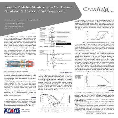 Towards Predictive Maintenance In Gas Turbines— Simulation And Analysis