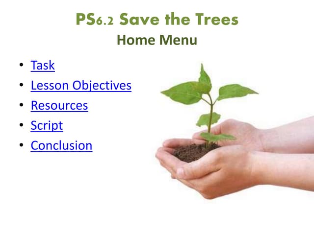 Save trees | PPTX