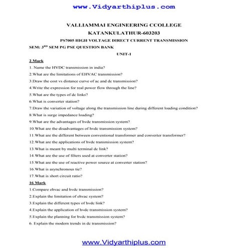 Ps7005 high voltage direct current transmission | PDF
