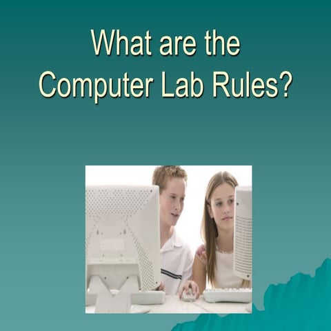 Computer Lab Rules | PPSX