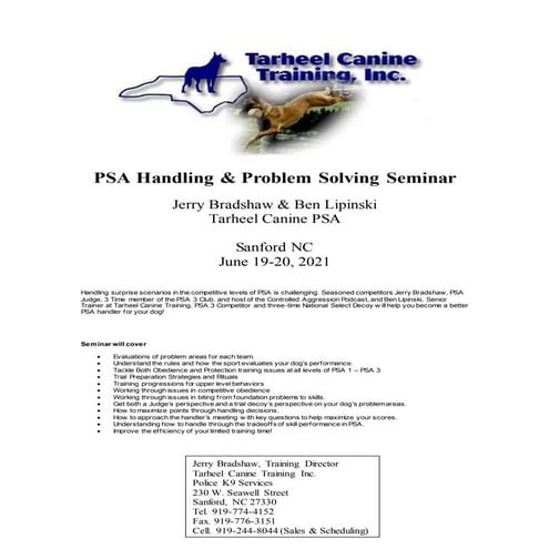 Psa handling seminar june 2021 | PDF