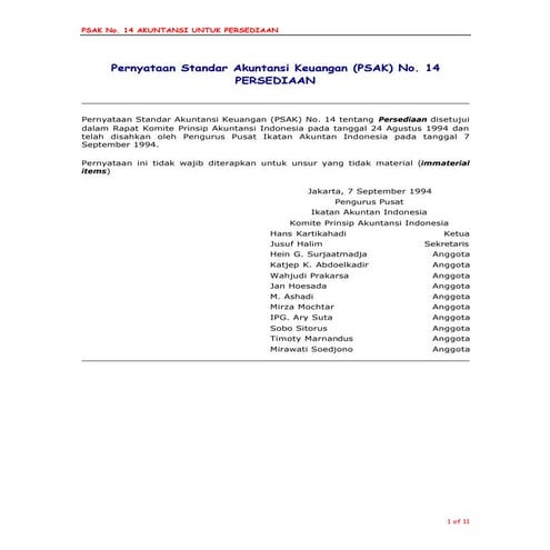 KELOMPOK 1 - PERNYATAAN STANDAR AKUNTANSI KEUANGAN (PSAK) 202 ...