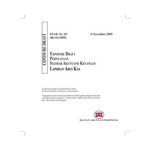 Psak 2 (rev. 2009) laporan arus kas | PDF