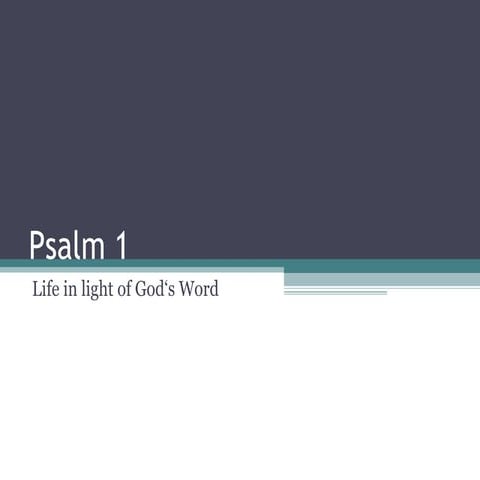 Psalm 1 | PPT
