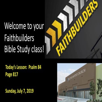 Psalm 84 CBT Joyful service is a result of seeking God's presence | PDF