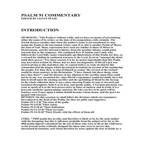 Psalm 91 commentary | PDF