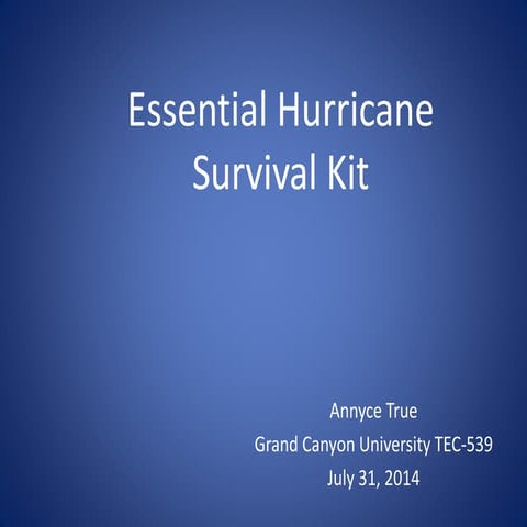 Essential Hurricane Survival Kit | PPT