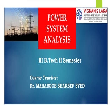 Power System Analysis | PDF