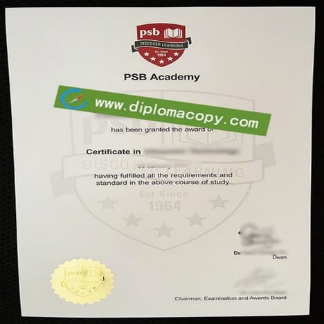 PSB Academy diploma, buy fake | PDF