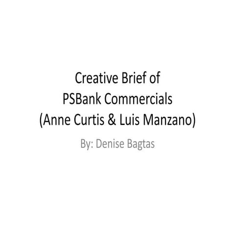 Creative Brief - Bagtas | PPTX