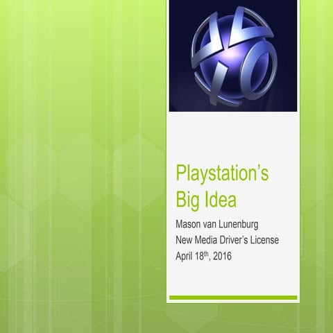 Playstation's Big Idea Final Presentation | PPT