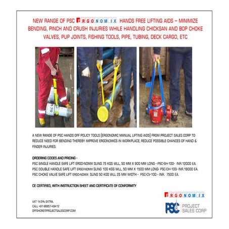 PSC ERGO-NOMIX Lifting Aids | PDF