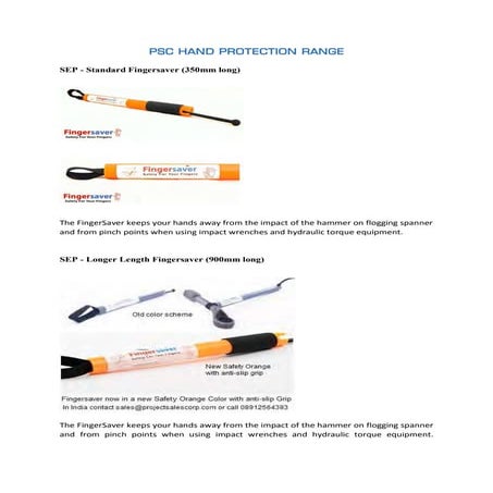 Project Sales Corp - Hand Safety Range | PDF