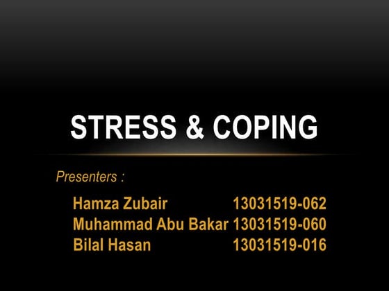 Coping strategies ppt | PPTX | Mental Health | Diseases and Conditions