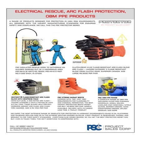 PSC Protection Series - Arc Flash, Rescue and OBM PPE Range | PDF