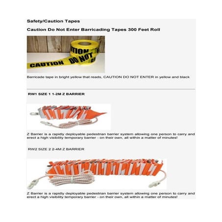 PSC Safety Caution Tapes | PDF