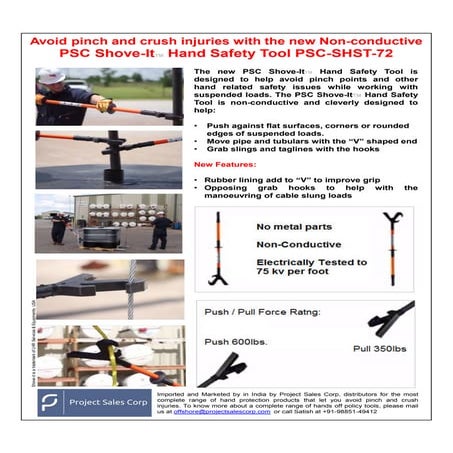 PSC Shove-it tool to reduce pinch point injuries | PDF | Arms ...
