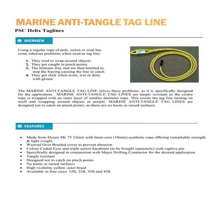 PSC LOADGUIDER ANTI-TANGLE TAGLINE | PDF