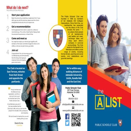 Tri-fold Brochure for the Public Schools' Club | PDF
