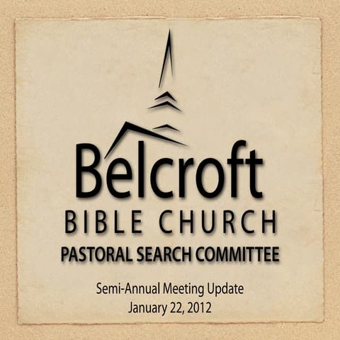 Pastoral Search Committee Update | PDF