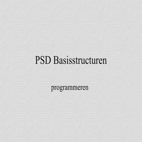 Psd - Programma Structuur Diagram | PPT