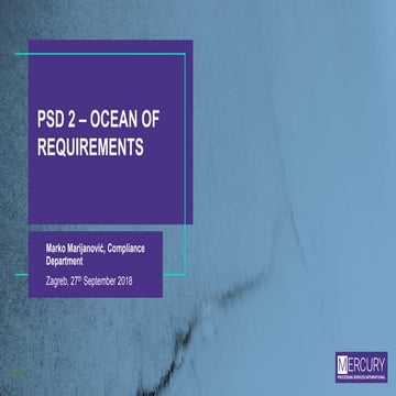 PSD 2 - Ocean of requirements | PDF