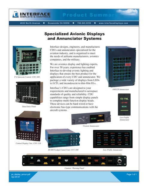 LED Display Modules Data Sheet (Interface Displays) | PDF | Computer Peripherals | Computing