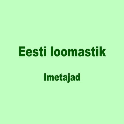 Eesti imetajad | PDF