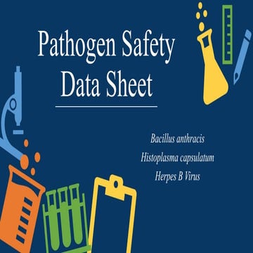 Pathogen safety data sheet | PPT